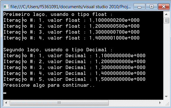 C# - Float, Double e Decimal. Afinal qual devo usar